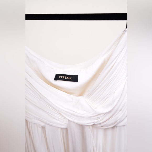 Versace | Dresses | Versace White Asymmetric Twopiece Set | Poshmark